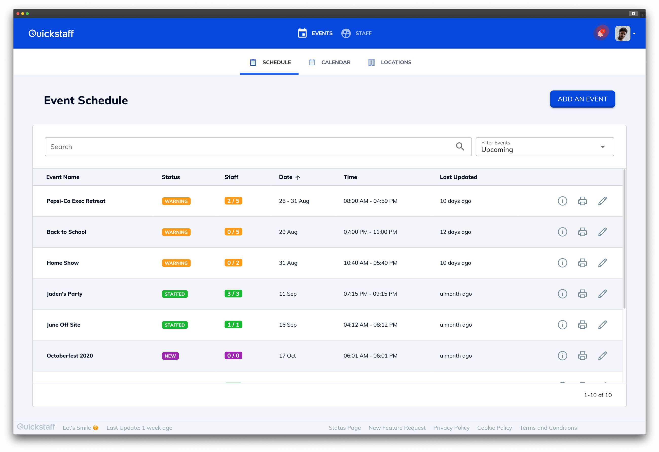 Quickstaff: The Easy Event Staff App